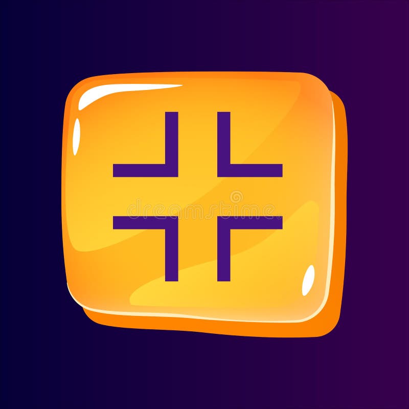 Screen Minimize Glossy Ui Button with Pixelated Color Icon Stock Vector - Illustration of ...