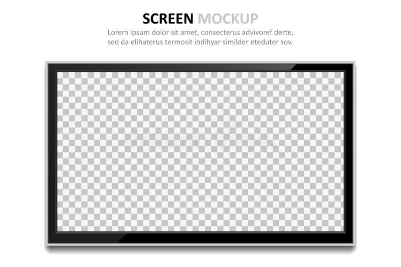 Screen Mockup. TV with Blank Screen for Design Stock Vector ...