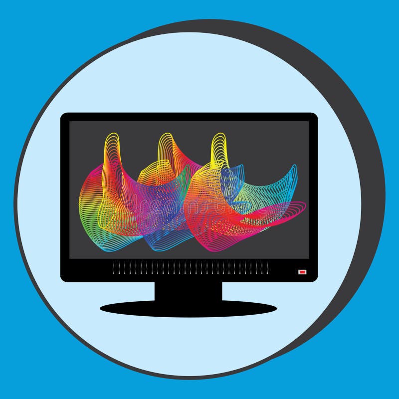 Screen Monitor for Computer in the Circuit Stock Vector - Illustration ...