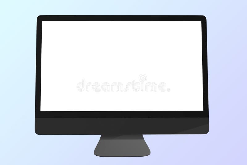 Screen. Monitor. Realistic Computer Display Mockup with Blank Screen ...