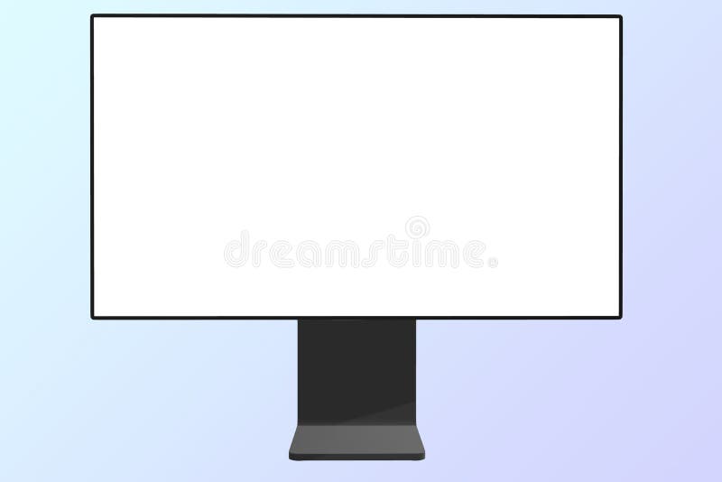 Screen. Monitor. Realistic Computer Display Mockup with Blank Screen ...