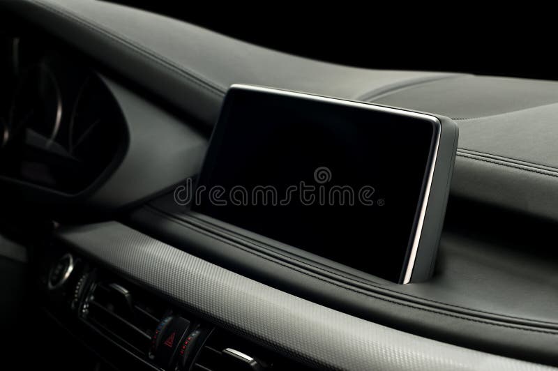 Screen multimedia system. stock image. Image of automobile - 51859977