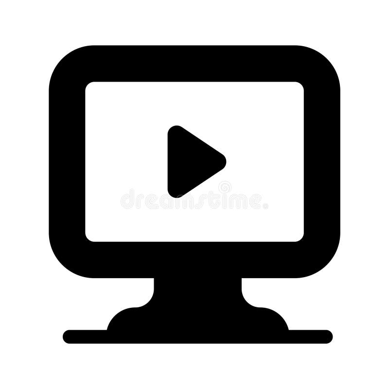 A Screen with a Play Button Symbolizing Video Playback Stock ...