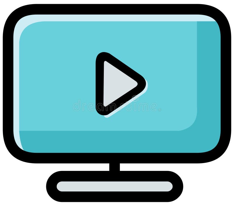 Screen with Play Icon stock vector. Illustration of template - 321918907