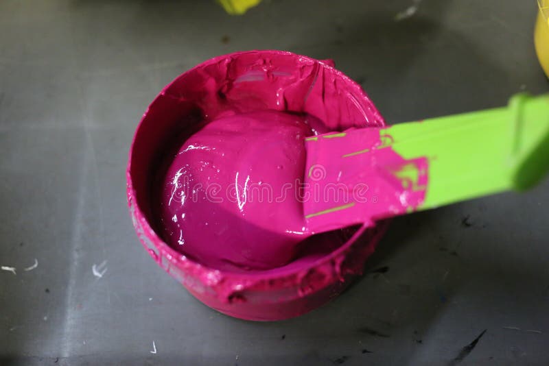 Pink screen print ink stock image. Image of green, blue - 144352577