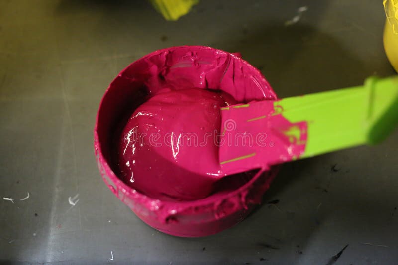 Pink screen print ink stock image. Image of brown, green - 144352601