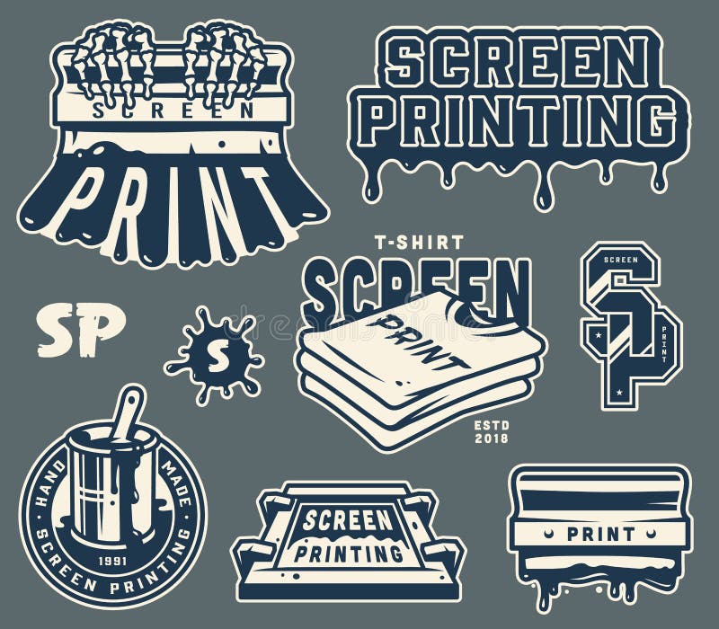 Silk Screen Printing Logo Stock Illustrations – 628 Silk Screen ...