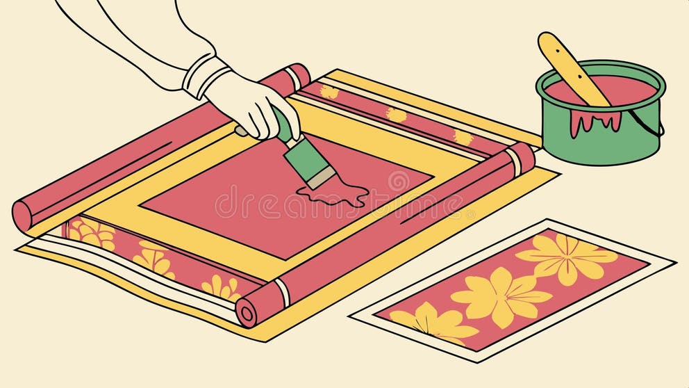 Screen Printing Process, Art and Craft Technique Vector Design Generative AI Stock Vector ...