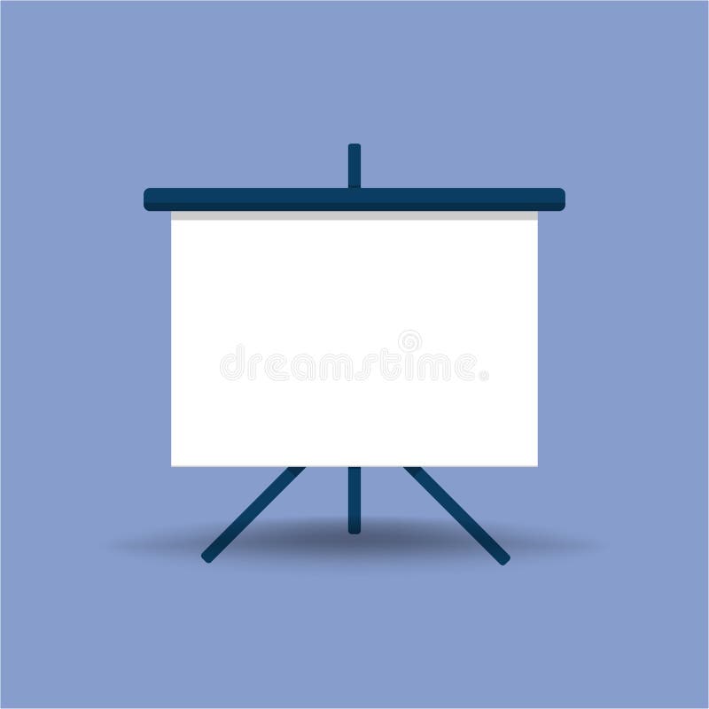 Screen Projector for Cinema, Movie, Games and Meetings in Flat Design ...