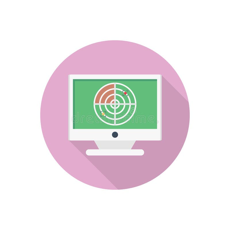 Screen radar stock vector. Illustration of icon, target - 206107462