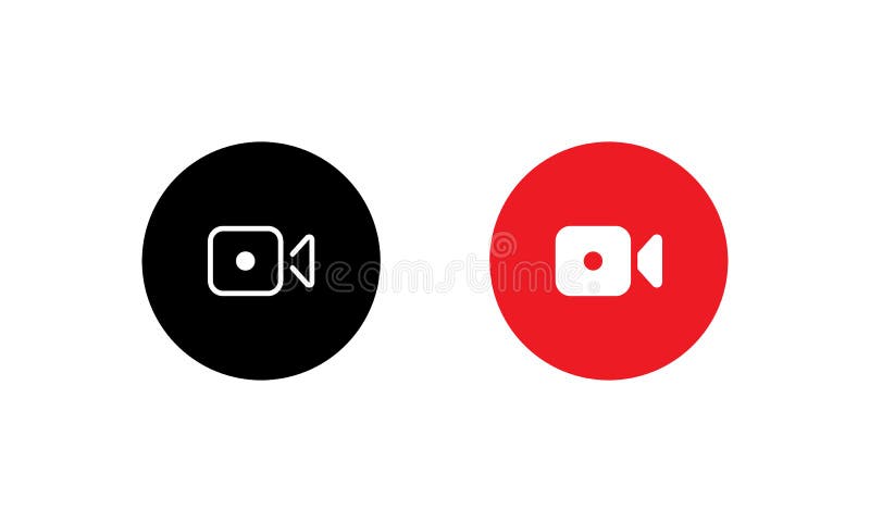 Screen Recorder Icon Vector in Flat Style Stock Vector - Illustration ...