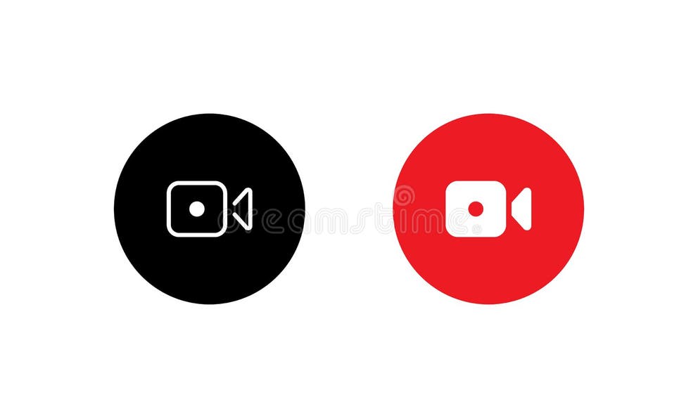 Screen Recorder Icon Vector in Flat Style Stock Vector - Illustration ...