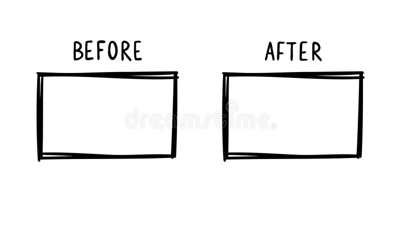 Before and after Screen Rectangle Frames. before after Banner with ...