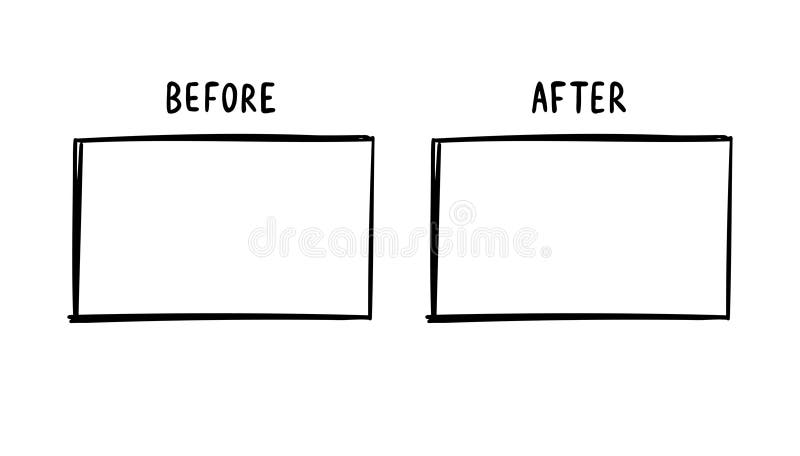 Before and after Screen Rectangle Frames. before after Banner with ...