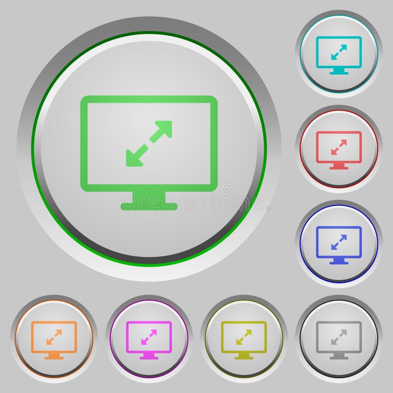 Screen Resolution Push Buttons Stock Vector - Illustration of ...