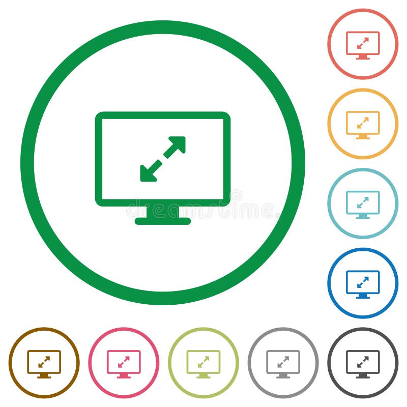 Screen Resolution Icon Set, 4K UHD, 5K, 8K, Quad HD, Full HD and HD ...