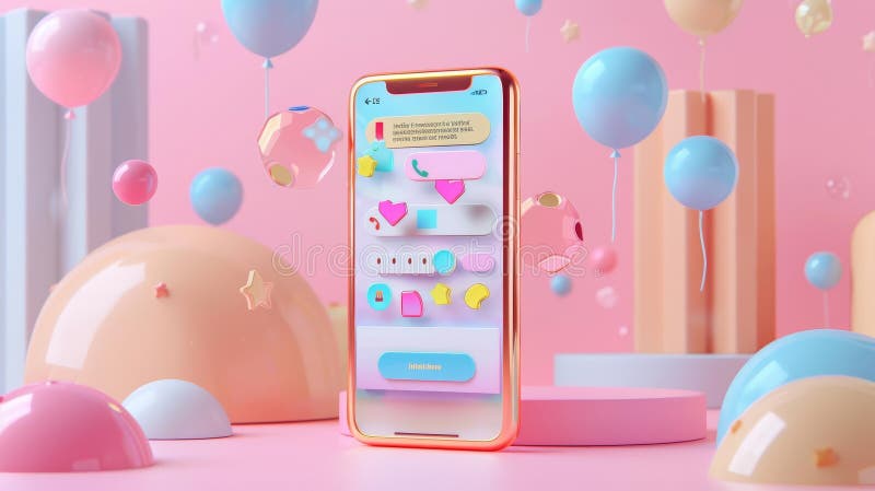 Screen Shot Of Chat On A Mobile Screen Stock Illustration Illustration Of Conversation