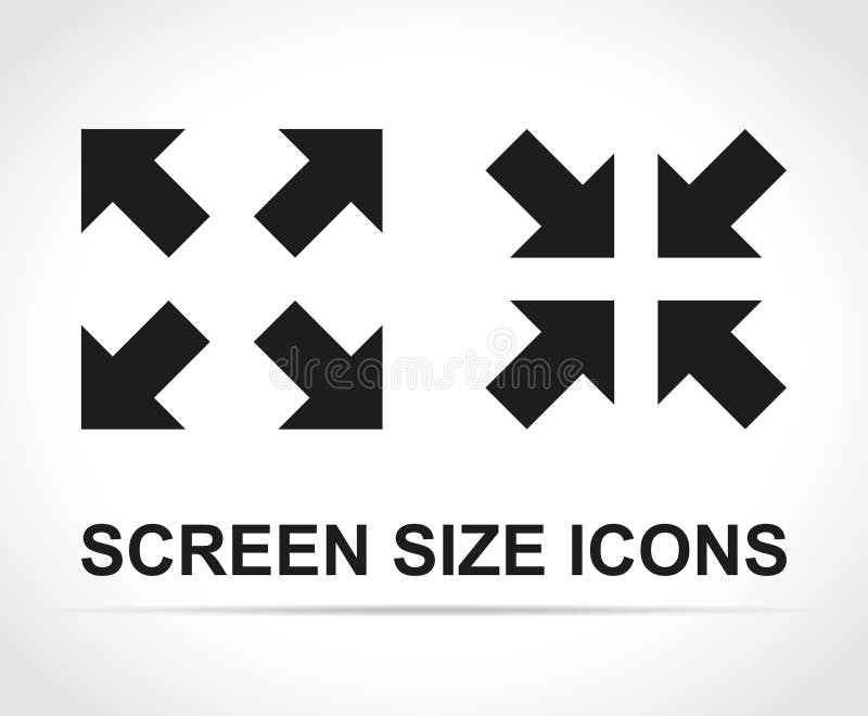 Screen Size Icons on White Background Stock Vector - Illustration of ...