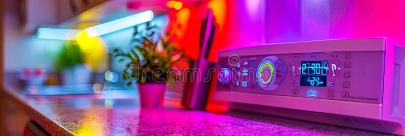 The Screen of a Smart House with a Remote Control for Lighting, Heating ...