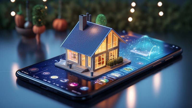 Smartphone Displaying Miniature Model - Professional Technology Image ...