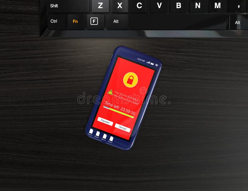 Screen of Smartphone Showing Alert that the Phone Has Locked by ...