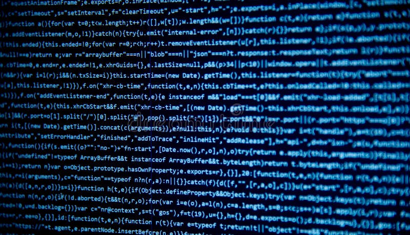Screen With Software Developer Code Stock Image Image Of Language Black 104303167