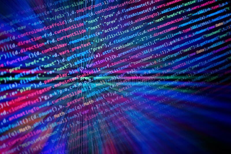 Screen with Software Developer Code. Stock Photo - Image of display ...