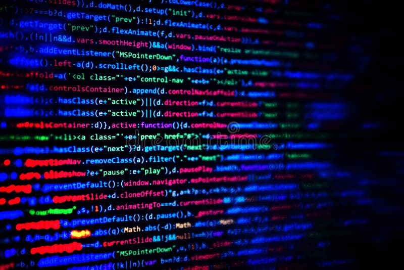 Screen with Software Developer Code. Stock Photo - Image of display ...