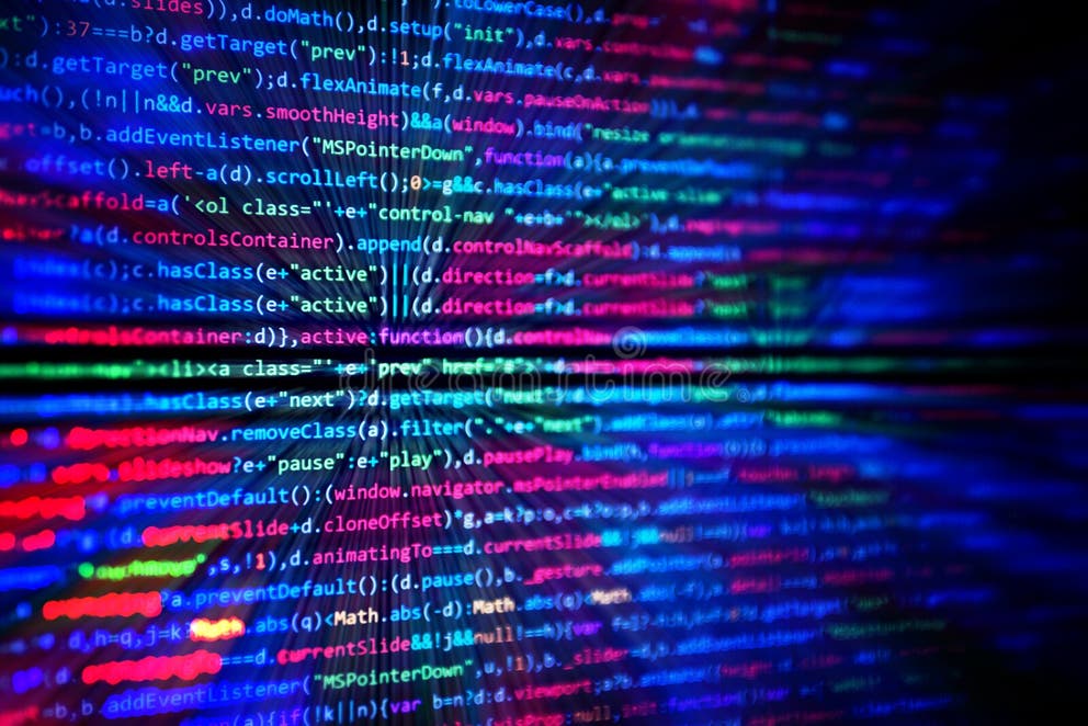 Screen with Software Developer Code. Stock Photo - Image of display ...