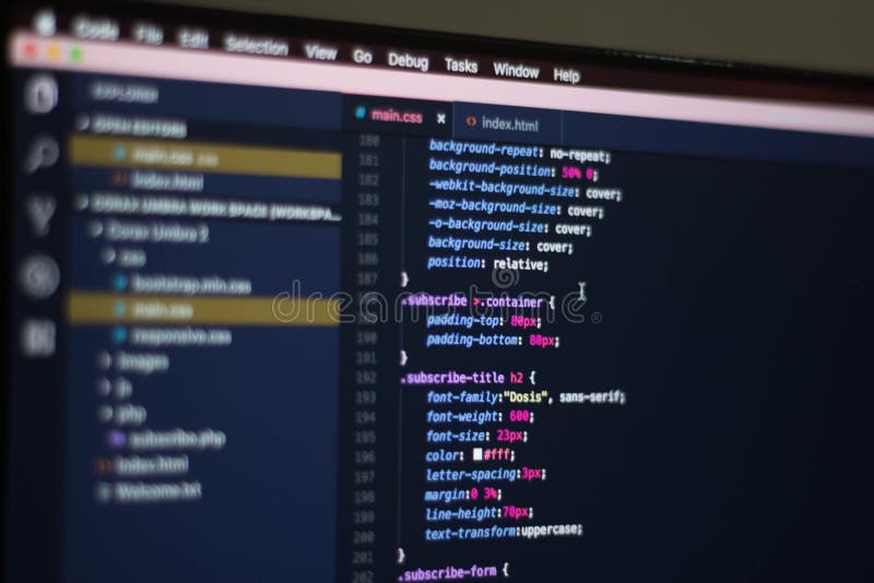 It Coding On Monitor Screen Developing Programming Binary Code Binary Computer Code Background