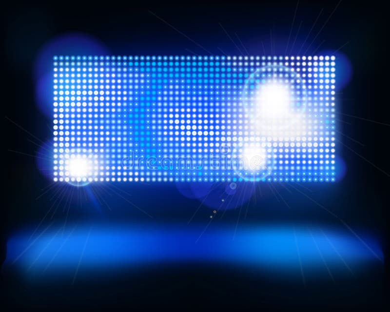 Screen on Stage. Vector Illustration Stock Vector - Illustration of ...