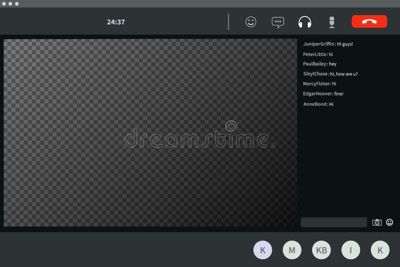 Screen Template of Video Conference, Modern Software for Virtual ...
