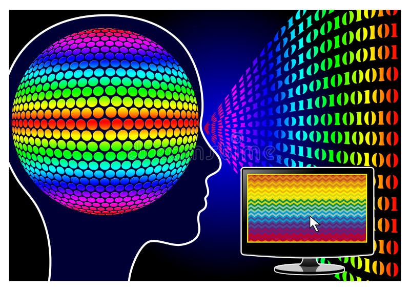 Visual computer stress stock illustration. Illustration of affecting ...