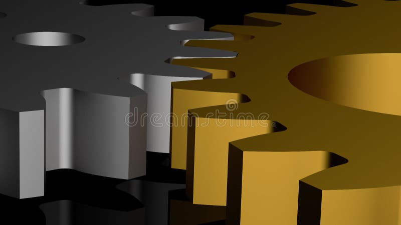 Screen with Two Seamless Gears or Cogwheel Loopable Rotating 3d ...