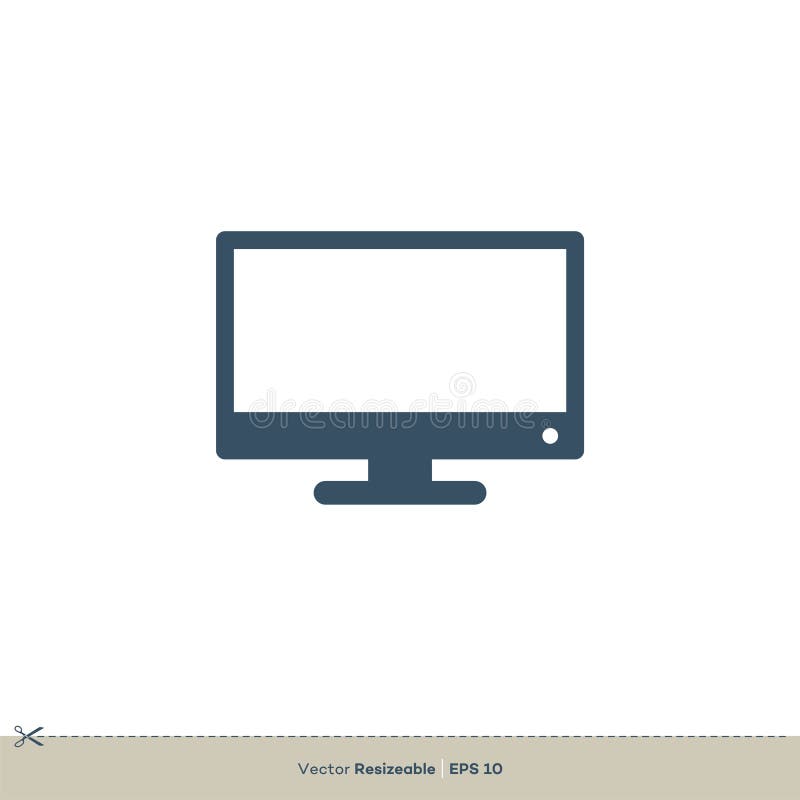Screen Vector Logo. Monitor Display Icon Template Illustration Design ...