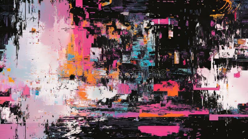 A Screen with Vibrant Distortions that Illustrates Artistic ...