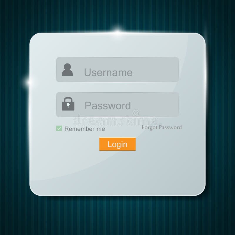 Screen and Web Design Icons for Login. and the Account S Stock Vector ...