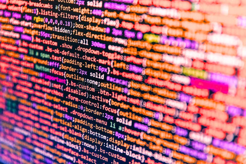 Programming Coding Source Code Screen. Stock Photo - Image of command, computer: 55735686