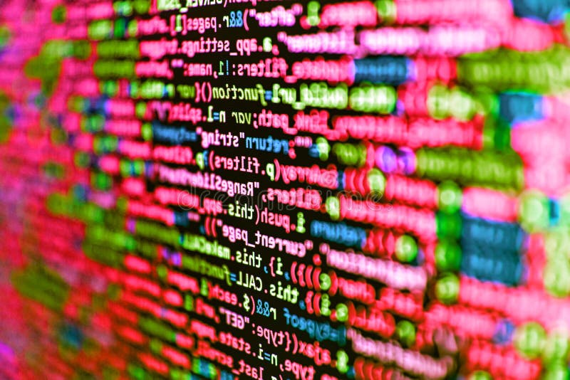 Screen Of Web Developing Php Code On Dark Background Developer Working On Program Codes In