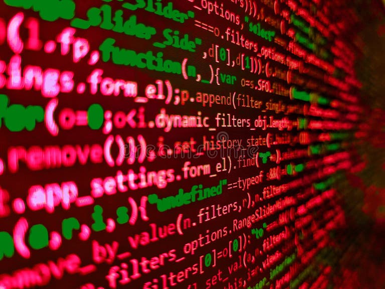 Screen of Web Developing Php Code on Dark Background. Software ...