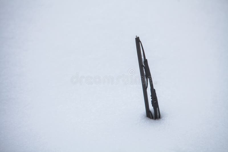 Screen Wiper Covered in Snow Stock Photo - Image of extreme, snow: 84336208