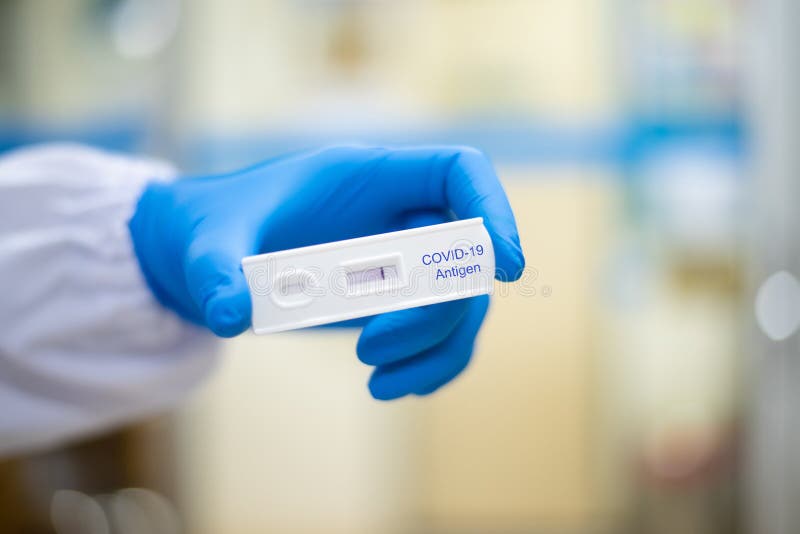 Screening Rapid Test COVID-19 Antigen Negative Stock Photo - Image of ...