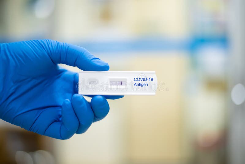 Screening Rapid Test COVID-19 Antigen Negative Stock Image - Image of ...