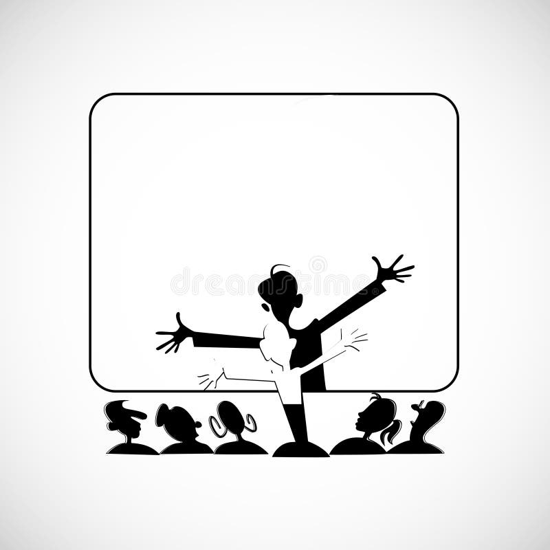 Screening of the Reaction Audience. Vector Sketch Stock Vector ...
