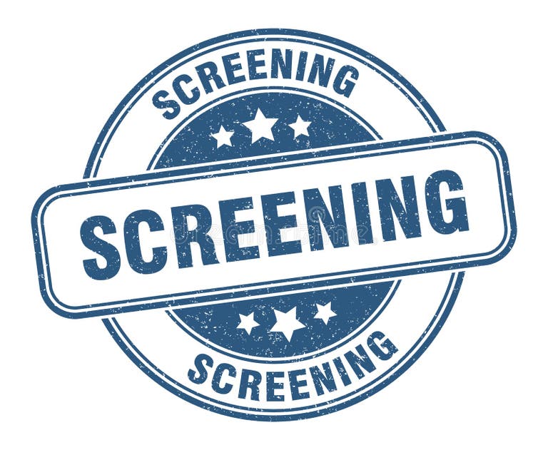 Screening Stamp. Screening Label. Round Grunge Sign Stock Vector ...