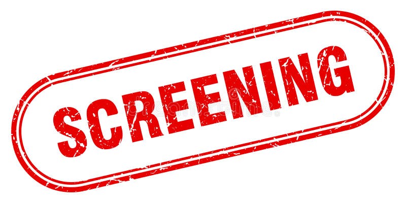 Screening Stamp. Screening Label. Round Grunge Sign Stock Vector ...