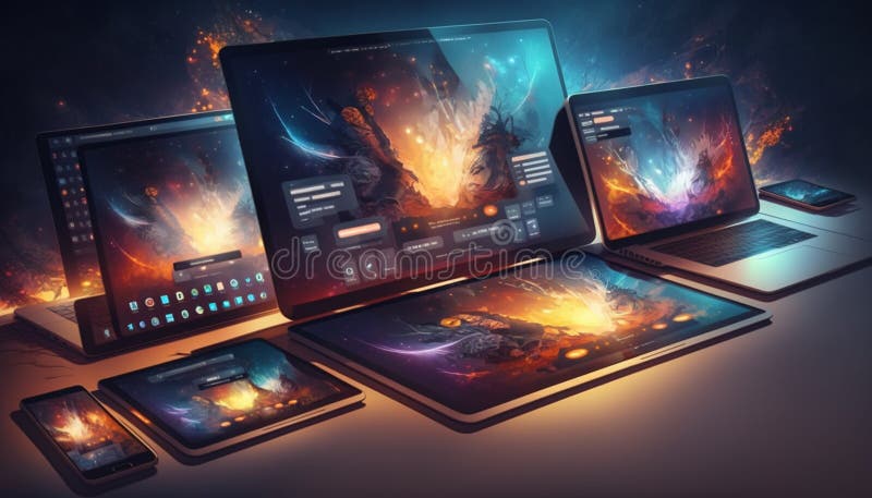 Screens of a Laptop, Tablet, and Smartphone, Ensuring Optimal User ...