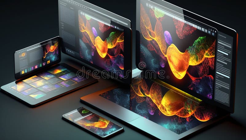 Screens of a Laptop, Tablet, and Smartphone, Ensuring Optimal User ...