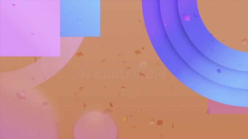 Screensaver with Geometric Shapes. Motion. Beautiful Colorful Figures ...