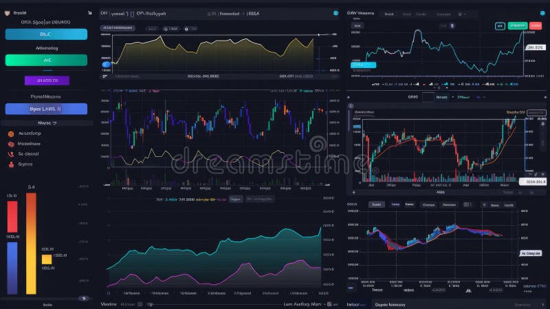 Computer Dashboard Display, Close Up Stock Image - Image of laptop ...